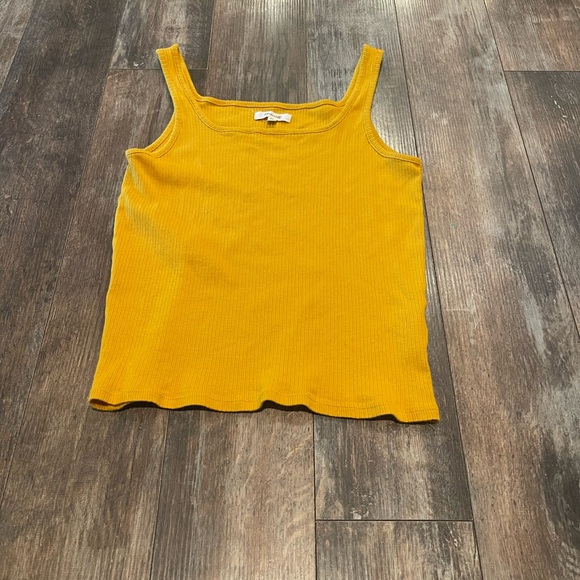 Madewell | Tops | Mustard Yellow Ribbed Tank Top | Poshmark